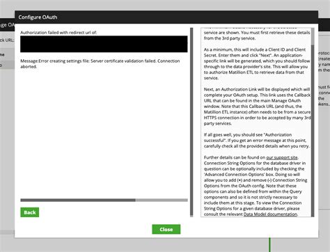 Error Creating Settings File Server Certificate Validation Failed When Authenticating Zoho