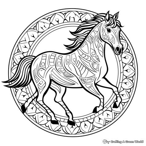 Horse Mandala Coloring Pages Free And Printable