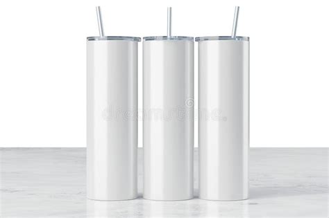 Skinny 20 Oz Tumbler For Sublimation 3d Rendering Stock Illustration