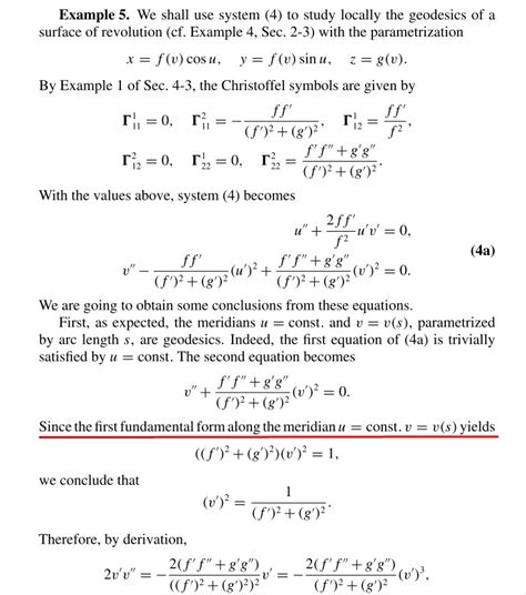 Do Carmos Differential Geometry Of Curves And Surfaces Example 5 Sec 4 4 Mathematics Stack