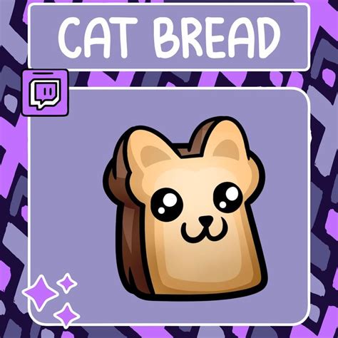 Cat Bread Emote Twitch Emote Youtube Emote Discord Emote Community