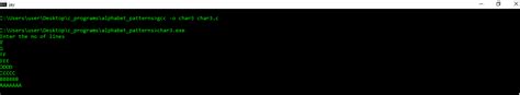 C Program For Characteralphabet Pattern 3 Codedost