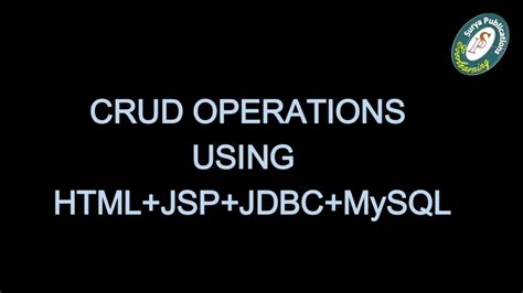 CRUD Operations using Tomcat 9 0 || HTML+ JSP + JDBC + MySQL - YouTube