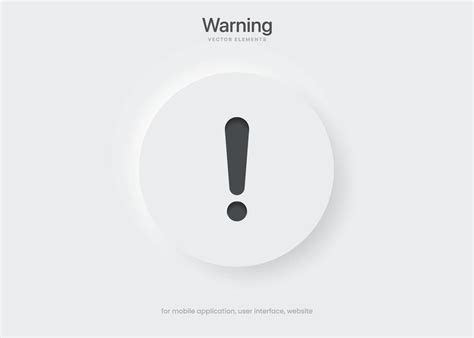 Caution Icon Exclamation Mark Warning Signs Isolated Attention