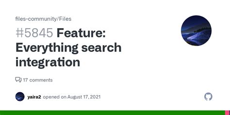 Feature Everything Search Integration · Issue 5845 · Files Community