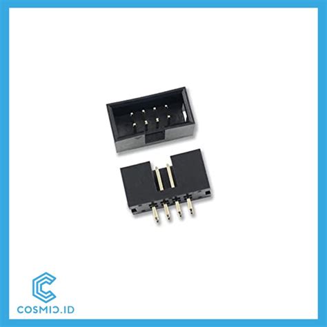 Jual Idc Socket Jtag Male Pcb Header 8pin 8 Pin 2x4 Pin Straight Lurus