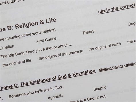 Themes Bundle Of Tests For Aqa Gcse Religious Studies Paper 2a