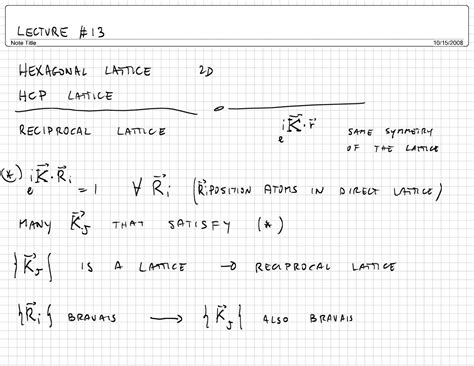 Hexagonal Lattice Hcp Lattice Lecture Handout Phy 491 Docsity