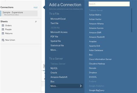 Tableau 10 5 Features Direct File Connection To Box