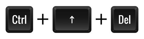 Premium Vector Ctrl Shift Del Key Combination Keyboard Control Computer Shortcut Laptop