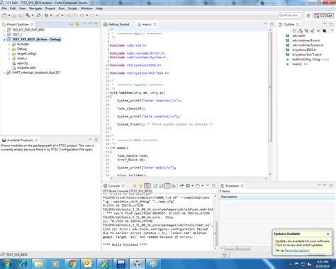 sys bios project build error in ccsv6 processors forum processors