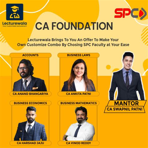 Make Your Own Ca Foundation Combo With Spc Faculty Ca Swapnil Patni Classes