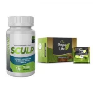 SCULP THERMO Chá Regulife saches cravo e canela Combo Emagrecedor Potente Acelerador de