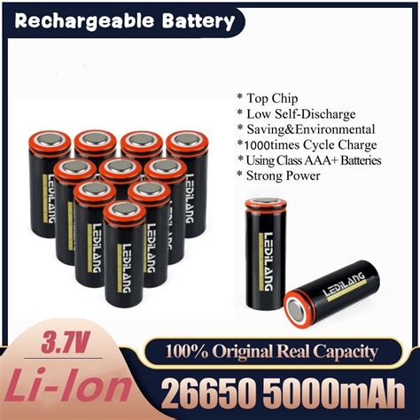 Rechargeable Battery V Li Ion Lithium Ion Battery Mah Flat Top Battery