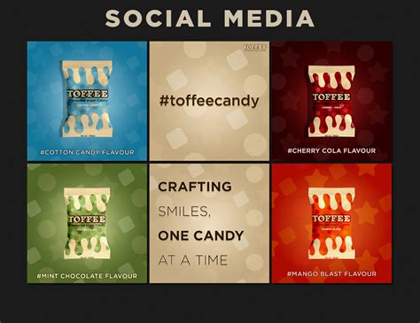 Social Media Post Design Toffee A Flavoured Sugar Candy By Nikku Designs On Dribbble