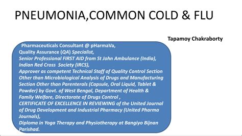 Pdf Pneumoniacommon Cold And Flu