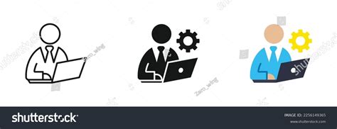 Computer Engineering Icon Symbol Template Web Stock Vector Royalty