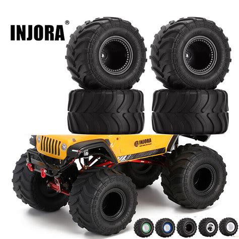 Buy Injora Monster Truck Rc Wheel Rim Tires For Axial Scx24 Fms Fcx24