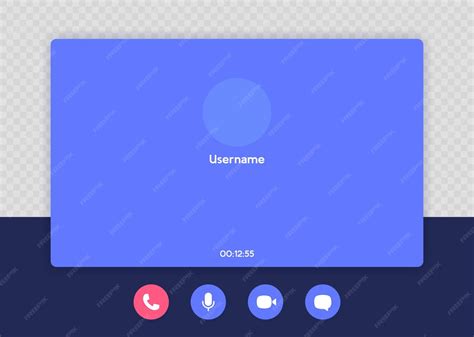 Modelo De Interface De Chamada De Vídeo Interface De Tela De Chamada Para Mídia Social E