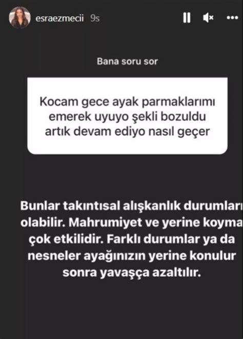 Kocam gece ayak parmaklarımı emerek uyuyor ve Esra Ezmeci yi şoke eden olay Popüler Haberler