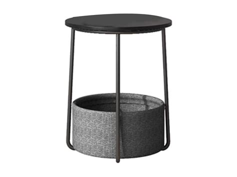 Parya Home Ronde Salontafel Bijzettafel Met Stoffen Mand