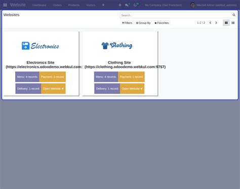 Odoo Multi Website Odoo Multi Portal WebKul