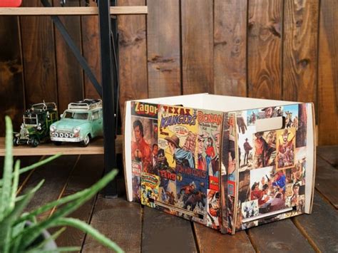 Funny Lp Storage Comic Strip Storage Box Wood Vinyl Record Etsy