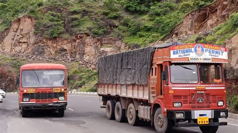 Beautiful 4 Msrtc Bus Back To Back At Khandala Ghat Youtube