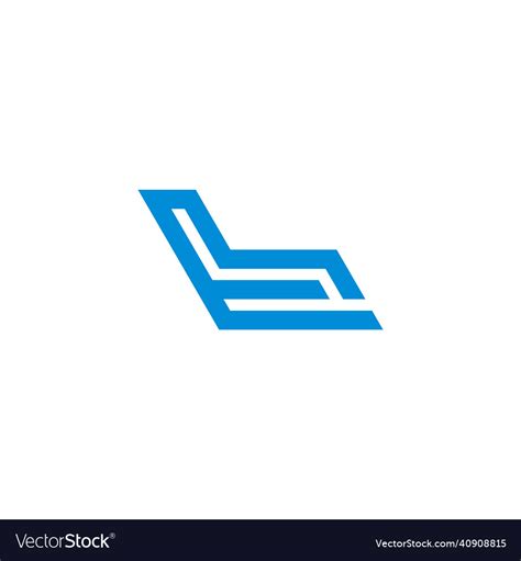 Letter Tb Linked Geometric Simple Logo Royalty Free Vector