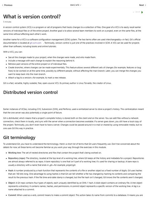 What Is Version Control Training Microsoft Learn Pdf Version Control Command Line