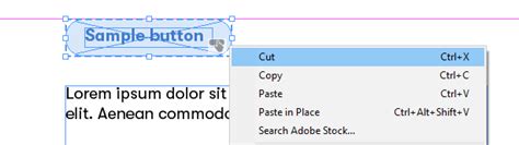 how to create a button inside a scrollable area webpublication