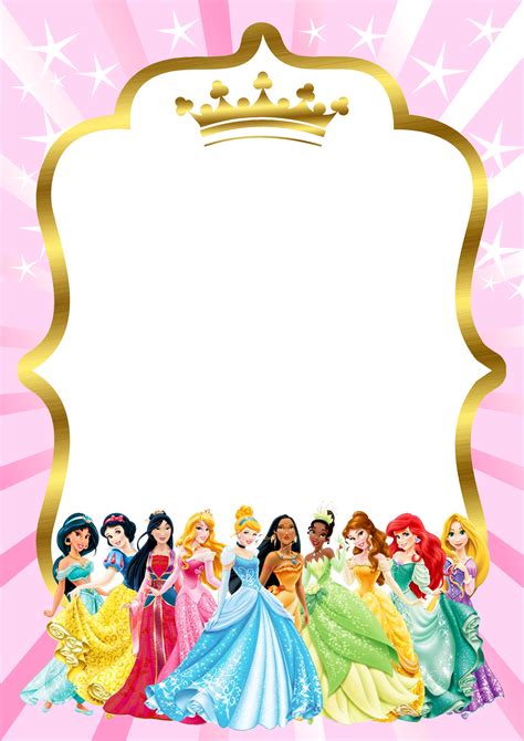 Pack De Imagens Grátis 10 Convites Princesas Disney Pr Invitaciones