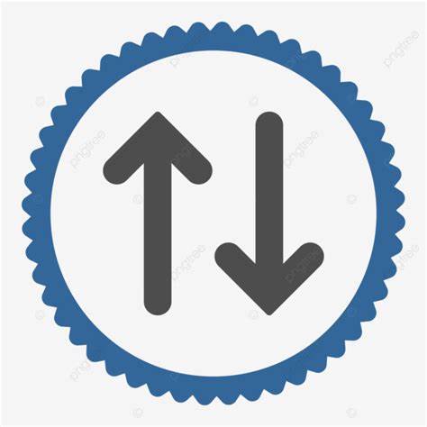 Circular Stamp Icon With Cobalt And Gray Colors Flipped Horizontally