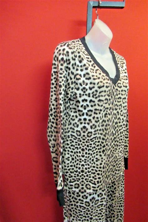 Betsey Johnson Flannel Leopard Print Pajamas Loungewe Gem