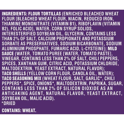 Taco Bell Crunchy And Soft Taco Dinner Kit With 6 Soft Tortillas 6