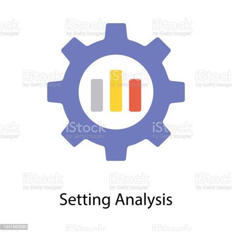 Setting Analysis Vector Flat Icons Simple Stock Illustration Stock