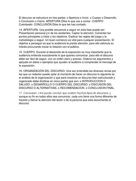 Estructura Del Discurso Pdf