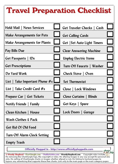 Travel Check Off List Gertyasia