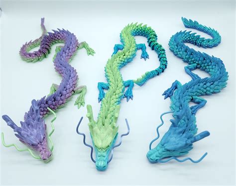 Articulated 3d Printed Dragon Flexi Dragon Fidget Toy Etsy
