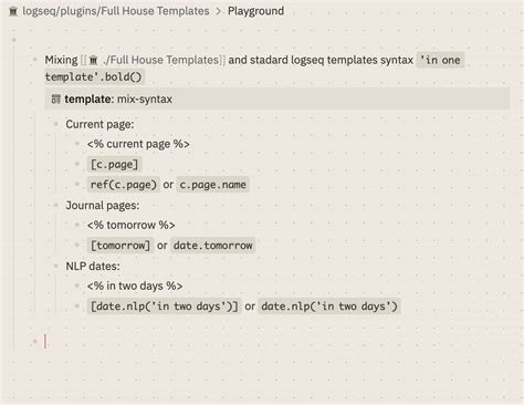 GitHub Stdword Logseq13 Full House Plugin Logseq Templates You Will Really Love