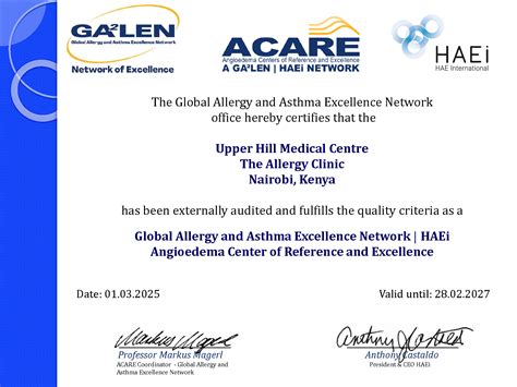 Hereditary Angioedema The Allergy Clinic