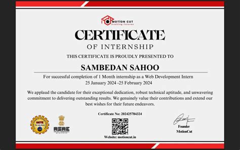 Sambedan Sahoo On Linkedin Webdevelopmentintern