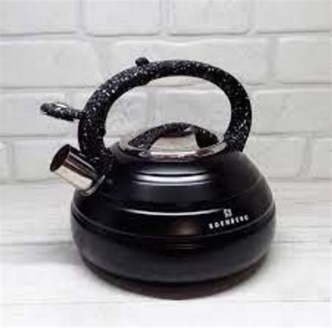 Чайник со свистком серый чайник 3 литра из нержавеющей стали Edenberg Eb 8841 Black купить