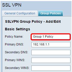 Configure Group Policies On The Rv X Series Router Cisco