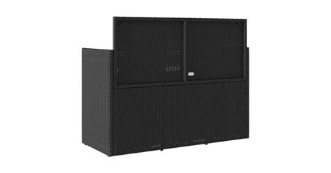 fekete polyrattan kerti pad párnával Pepita hu
