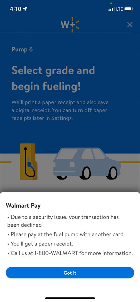 My Wal Mart Pay Stopped Working I Keep Getting This Error Messsage