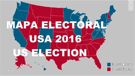 MAPA ELECTORAL USA 2016 SEGUN LAS ENCUESTAS PREVIO AL DIA ELECCIÓN