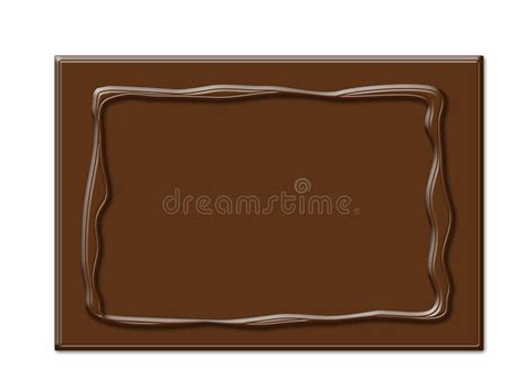 Chocolate Frame In Rectangle Shape Stock Illustration Illustration Of