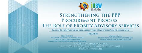 Strengthening The Ppp Procurement Process The Role Of Probity Advisory
