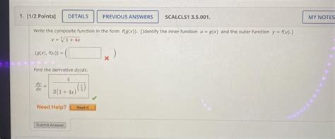 solved 1 1 2 points] details previous answers scalcls1